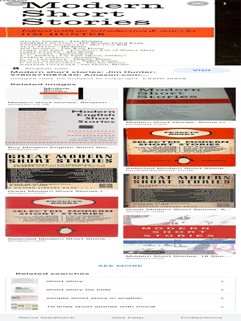 Modern Short Stories: Jim Hunter: Books Related Images: Visit | PDF