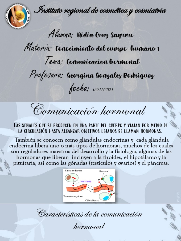 Comunicación Hormonal | PDF | Hormona | Glándula pituitaria