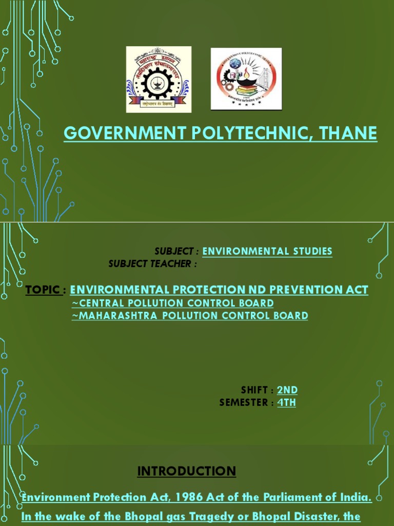 Government Polytechnic, Thane | PDF | Environmental Protection ...