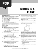 Motion in A Plane Formula Sheet Class11 | PDF