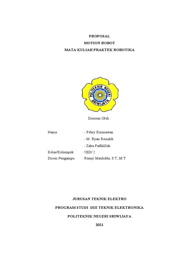 Proposal Robotika | PDF