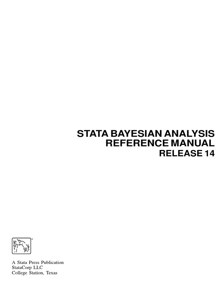 Stata Bayesian Analysis Reference Manual: Release 14 | PDF | Bayesian ...