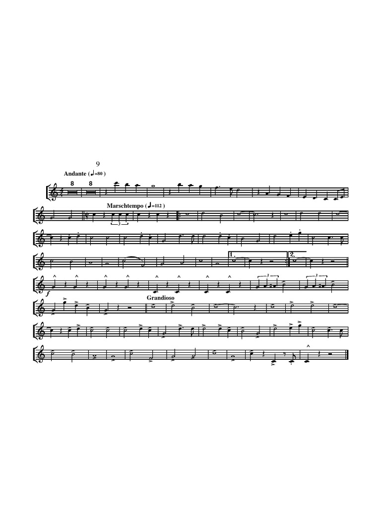 Musical Notation and Tempo Guide | PDF