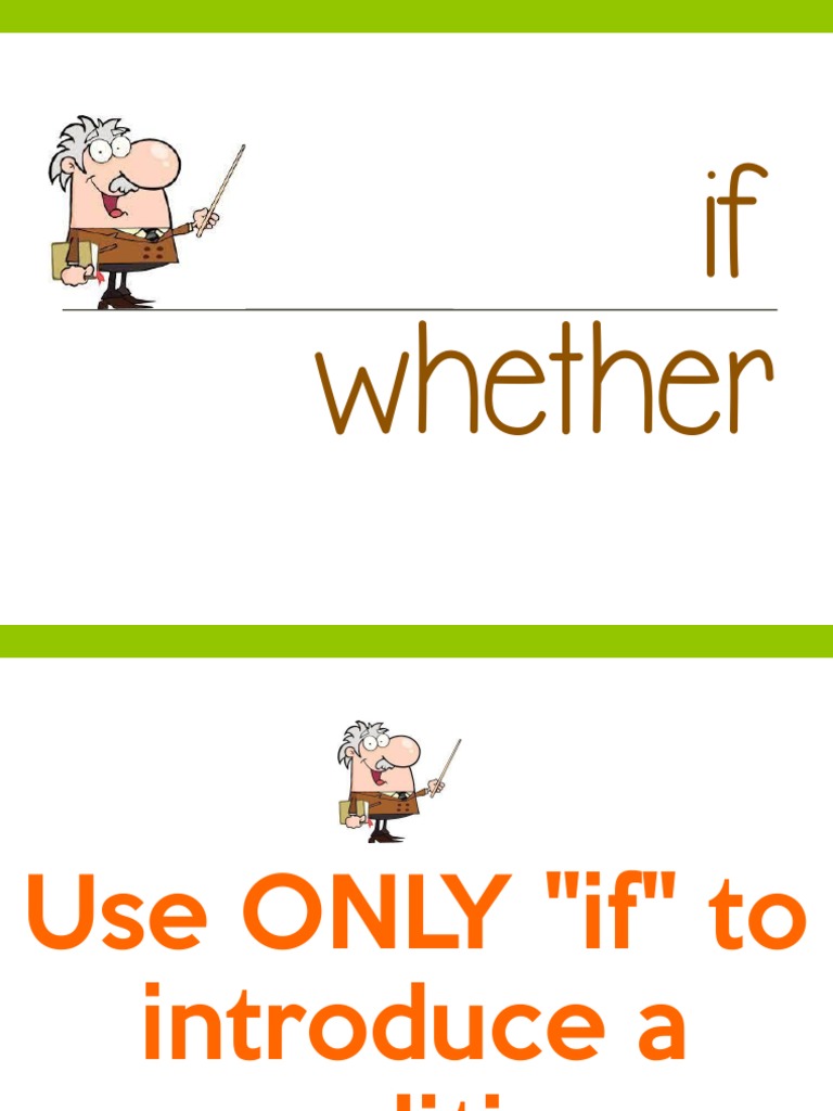 If Whether | PDF | Syntax | Grammar