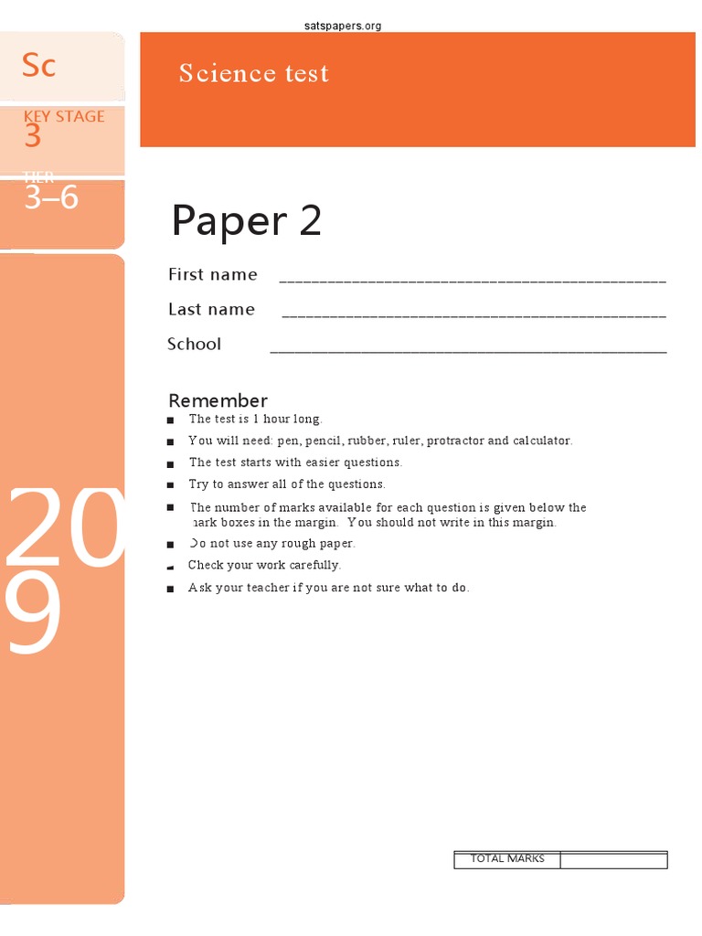 Paper 2: Science Test | PDF | Planets | Pluto