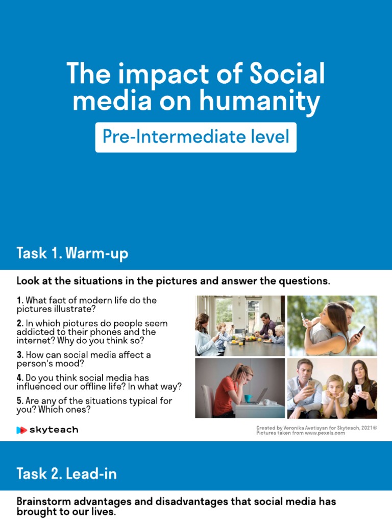 The-Impact-Of-Social-Media-On-Humanity Worksheet Pre | PDF | Popular ...