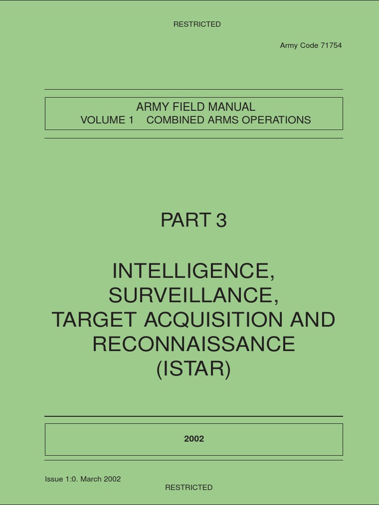 Uk Army Istar 2003 | PDF | Intelligence, Surveillance, Target ...