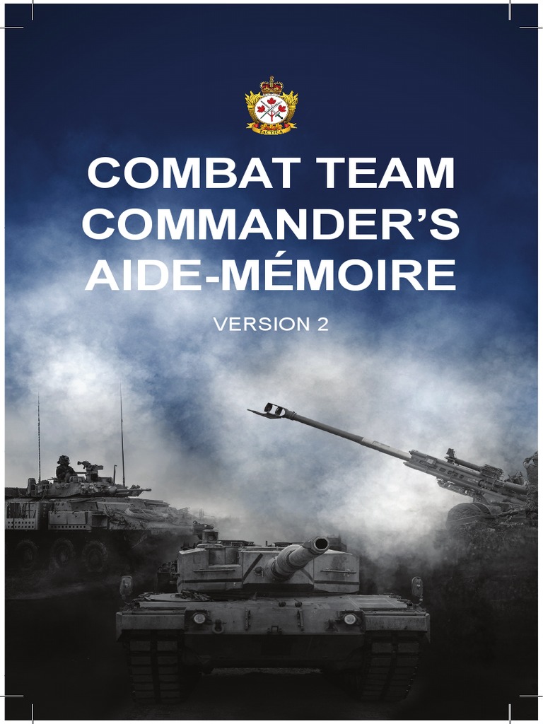 Combat Team Commanders Aide Memoire PRINT | PDF | Maneuver Warfare ...