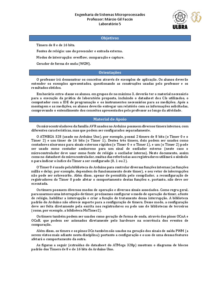 Arduino Timers Pdf Cronômetro Arduino 