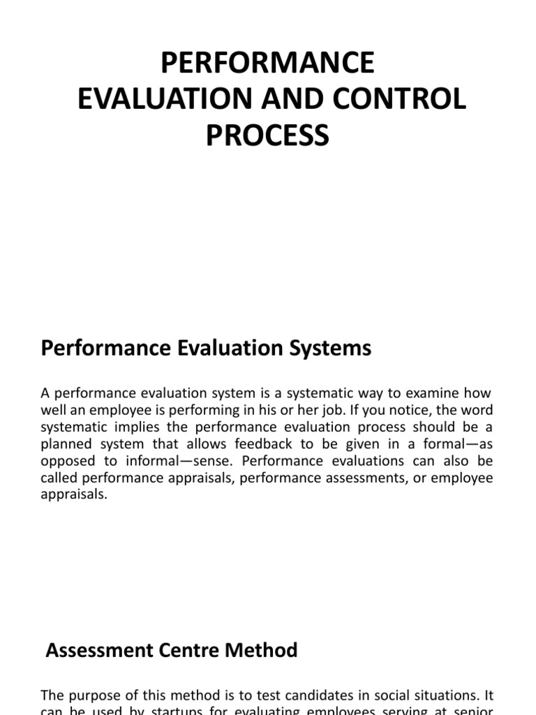 Performance Evaluation | PDF | Performance Appraisal | Business