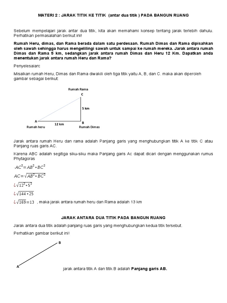 JARAK ANTAR TITIK | PDF