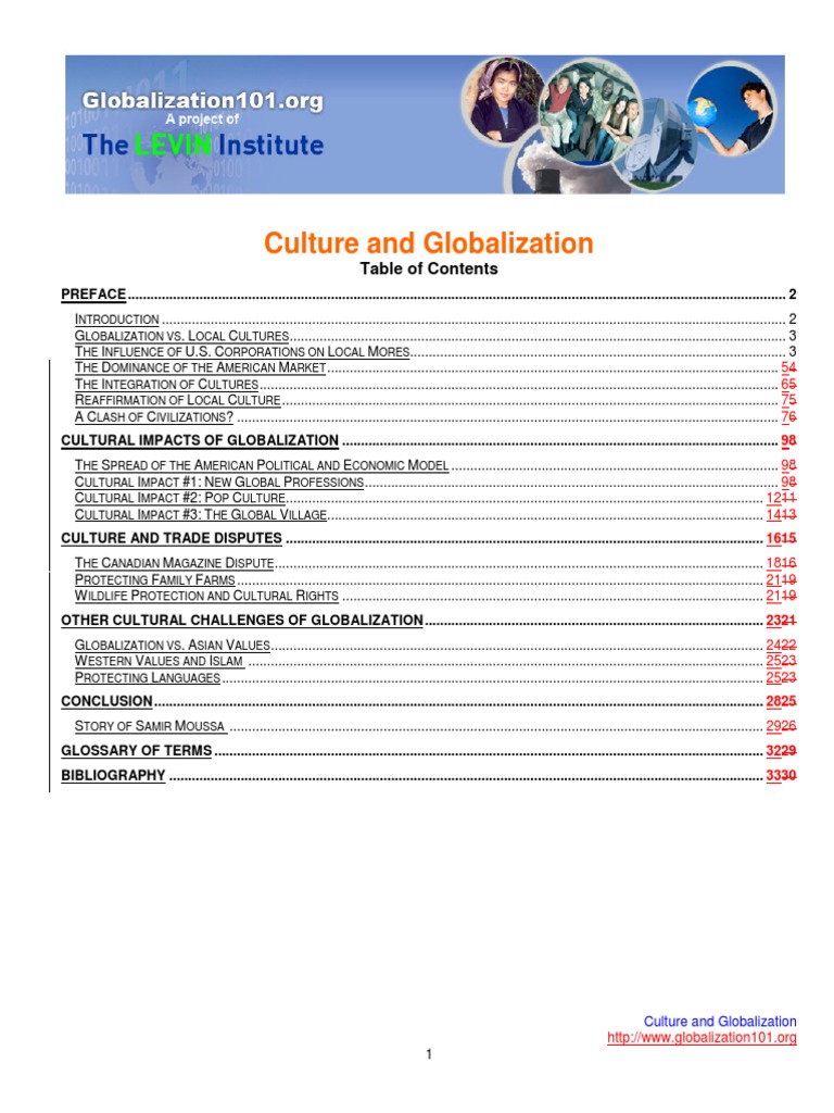 101 Globalisation and Culture 1225869777273912 9 | PDF | Globalization ...