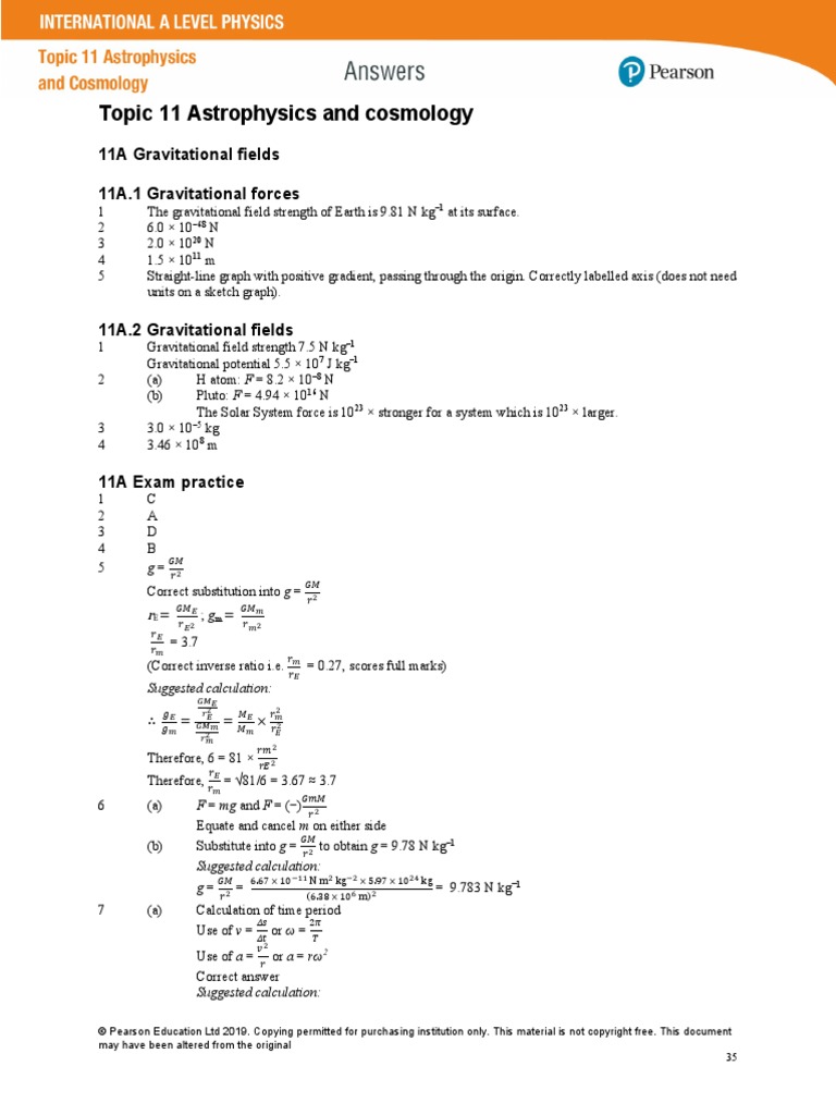 IAL Physics SB2 Answers 11A | PDF | Force | Electric Field