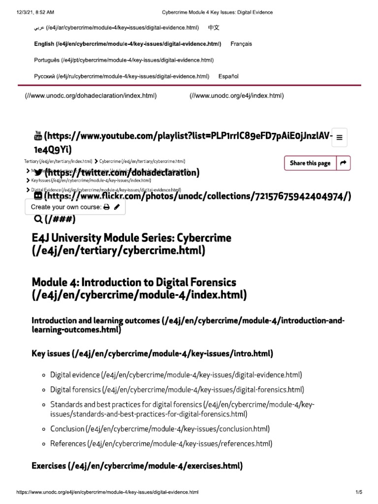 Cyber Crime and Digital Evidence | PDF