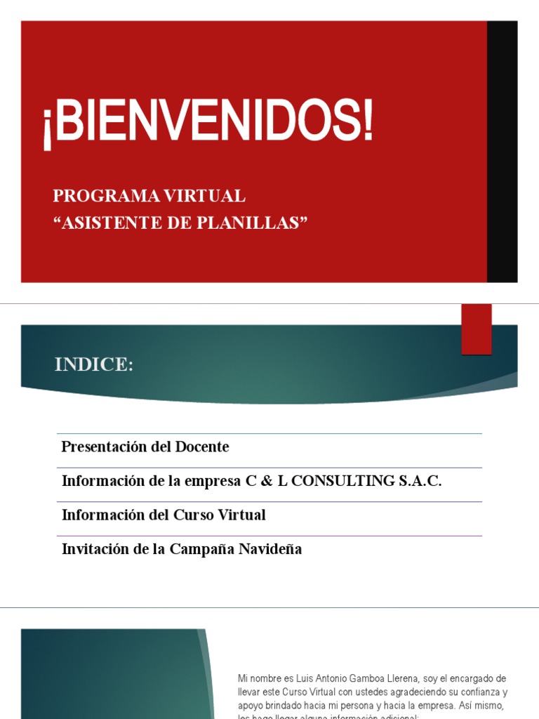 Programa Virtual - Planillas | PDF | Finanzas y dinero