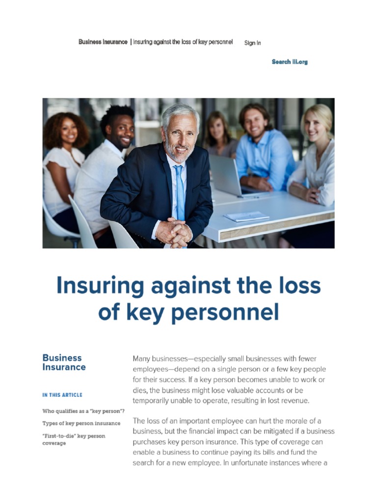 Key Man Insurance | PDF