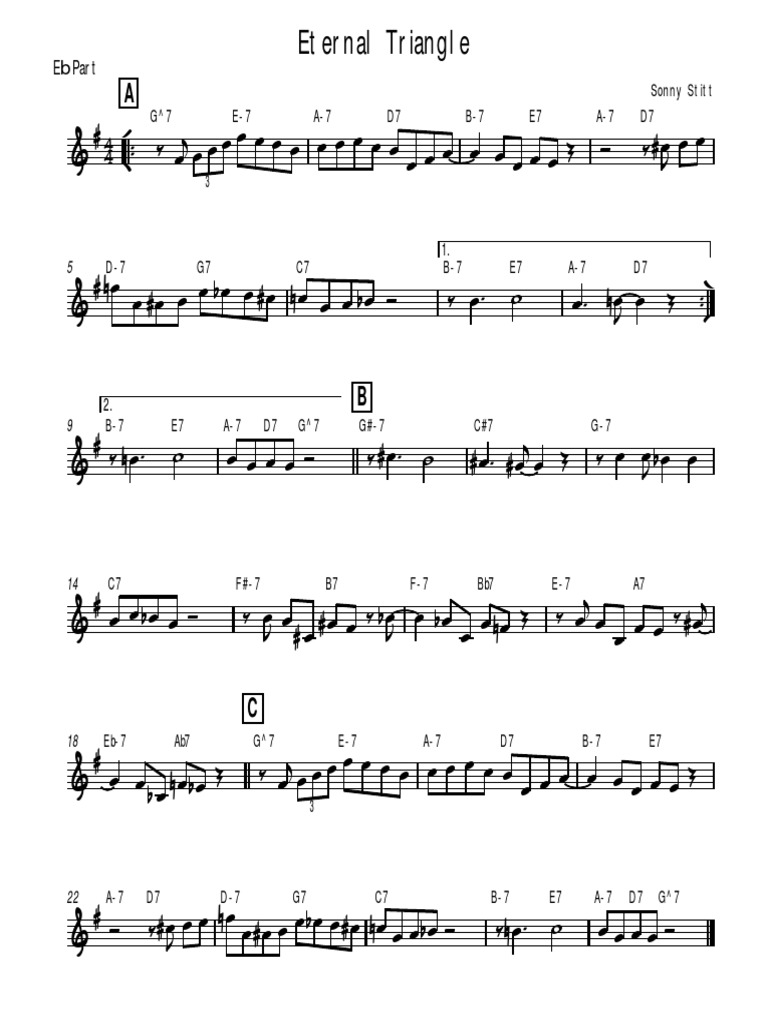 Eternal Triangle Lead Sheet (Eb) | PDF