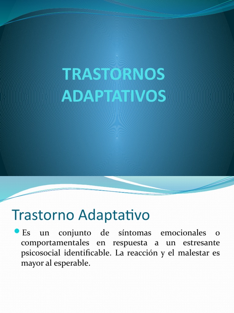 Trastorno Adaptativo | PDF | Manual Diagnóstico y Estadístico de los Trastornos Mentales ...