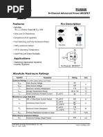 Mosfet Data Sheet | PDF | Mosfet | Field Effect Transistor