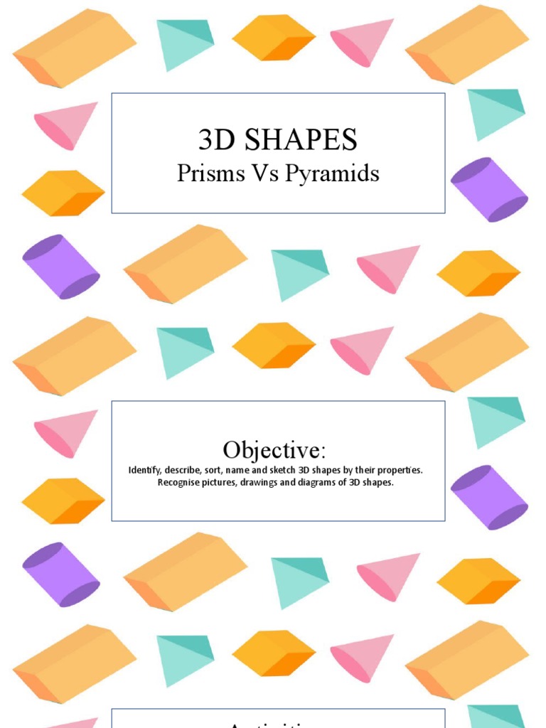 3D Shapes: Prisms Vs Pyramids | PDF | Home & Garden