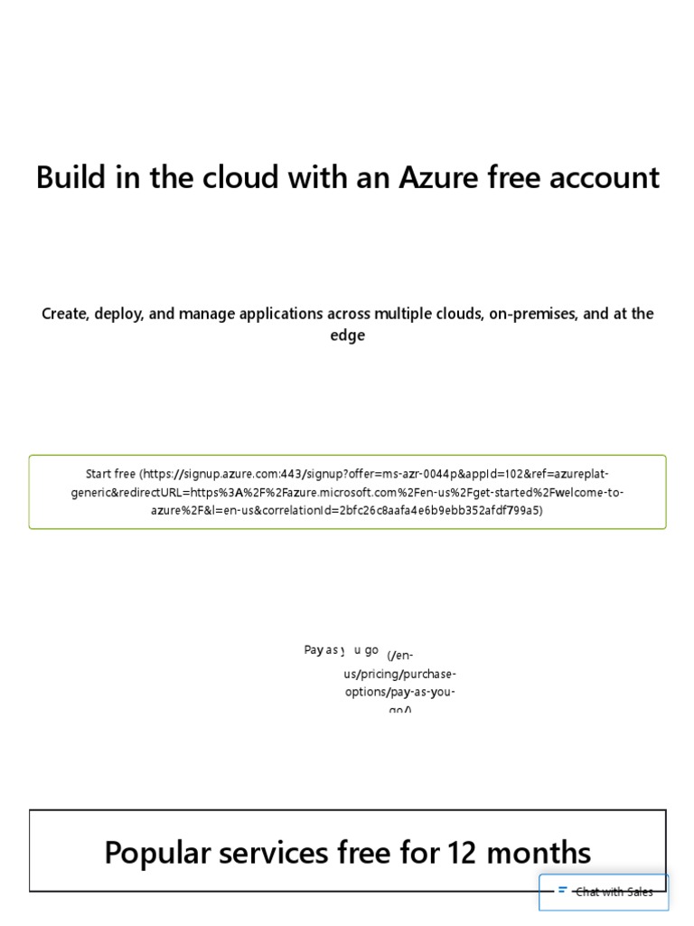 Create Your Azure Free Account Today - Microsoft Azure | PDF ...