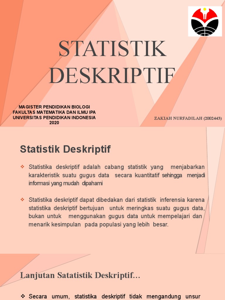 Statistik Deskriptif dan Analisis Data | PDF