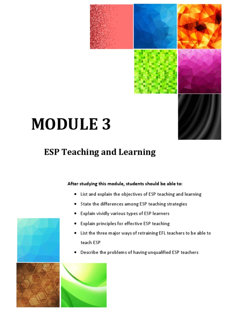 ESP Teaching and Learning | PDF | Teachers | Learning