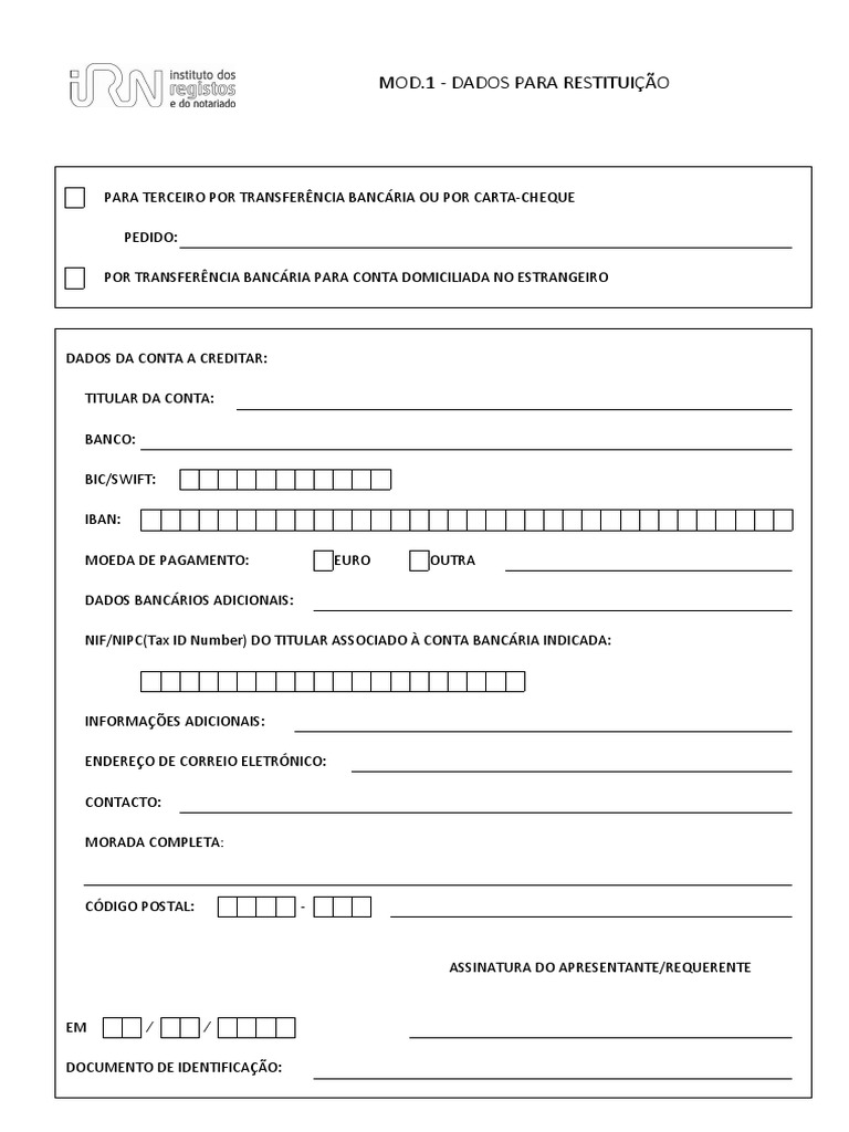 Mod. 1 EXCEL - Dados para Restituição | PDF