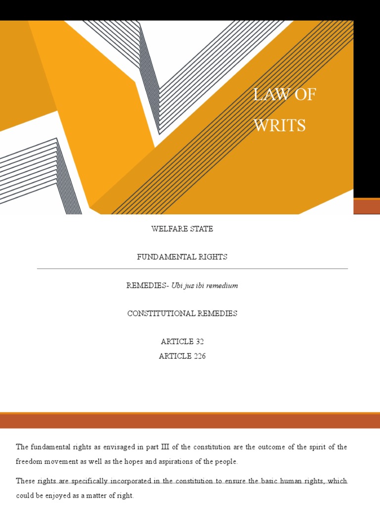 Law of Writs | PDF | Writ | Writ Of Prohibition