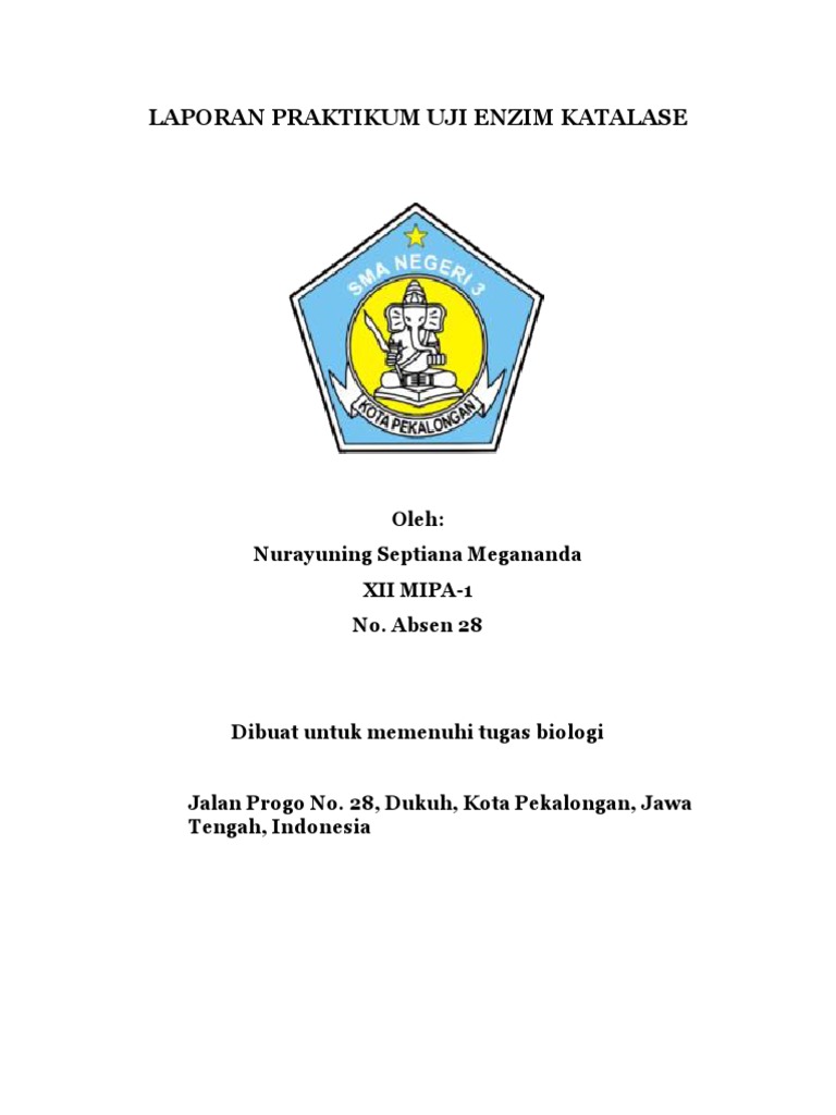 Uji Enzim Katalase di Berbagai Kondisi | PDF