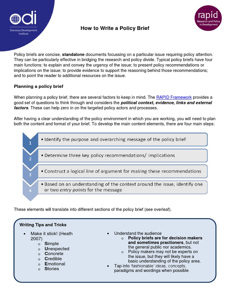 How to Write Effective Policy Briefs | PDF | Policy | Cognitive Science