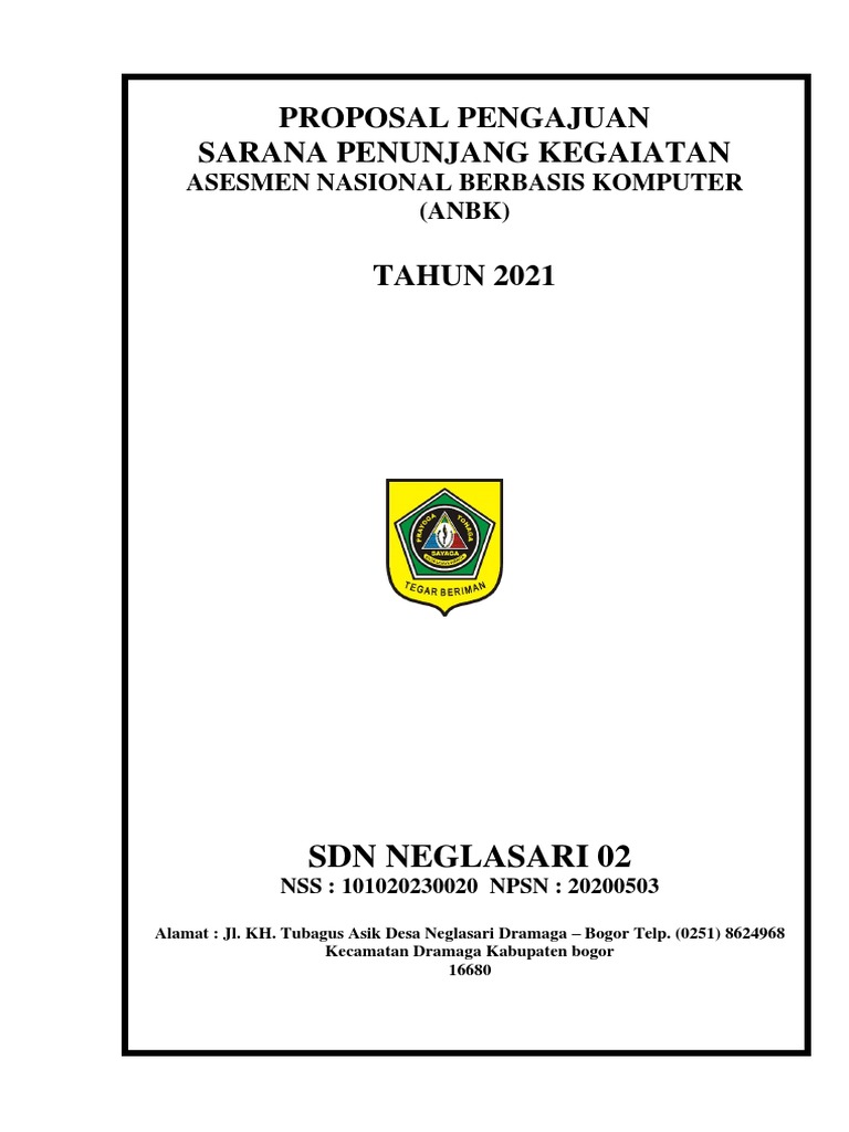 Proposal Pengajuan Sarana ANBK - NG02 | PDF | Ilmu Sosial