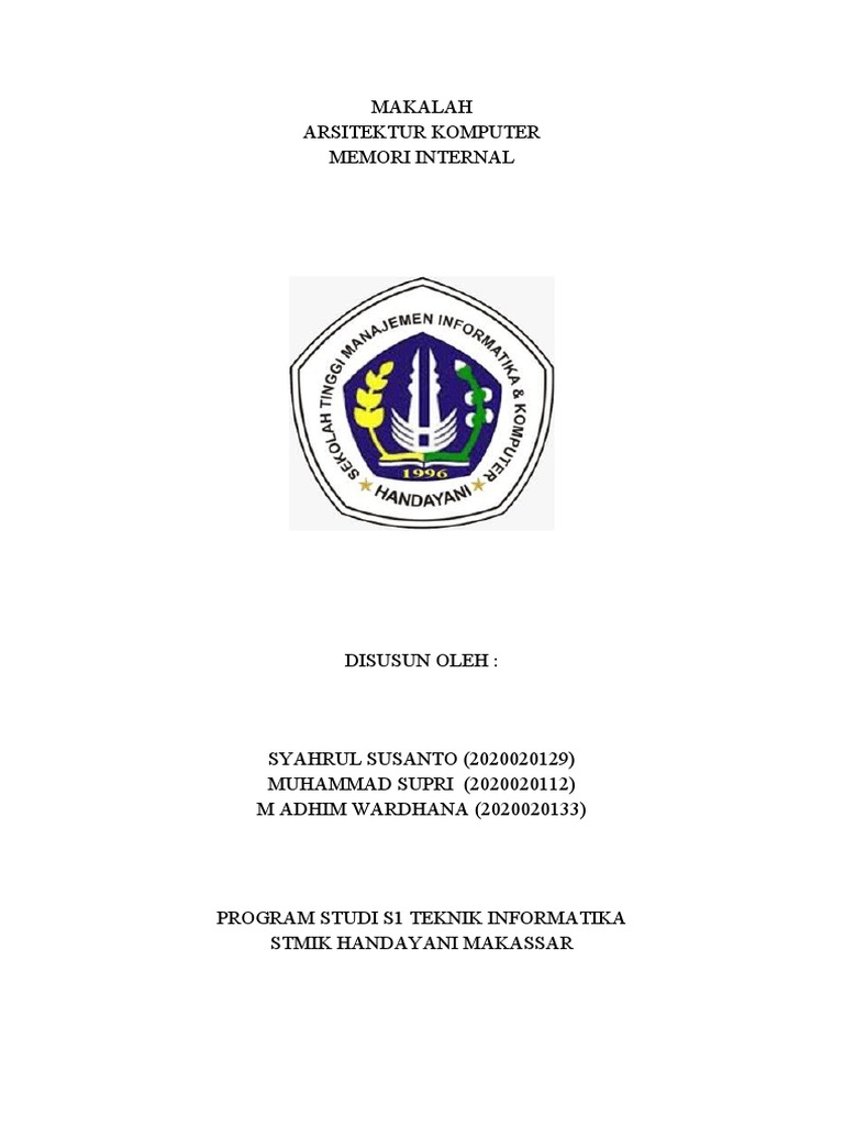 Makalah (Memory Internal) | PDF