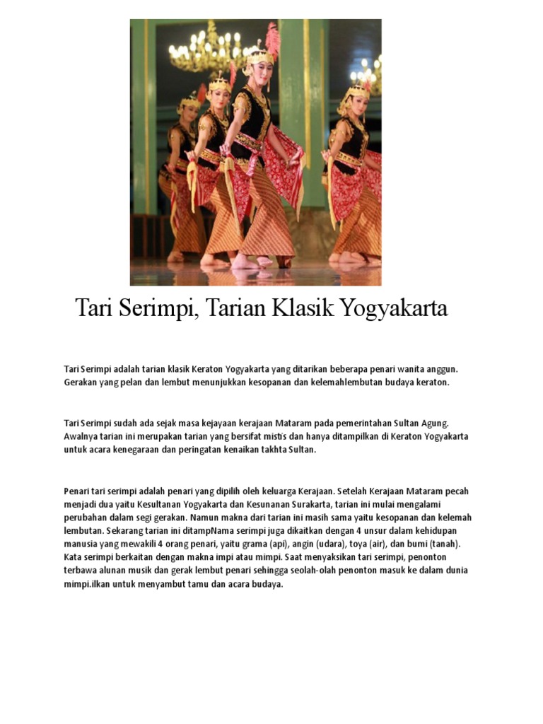 Tari Serimpi: Keanggunan Yogyakarta | PDF