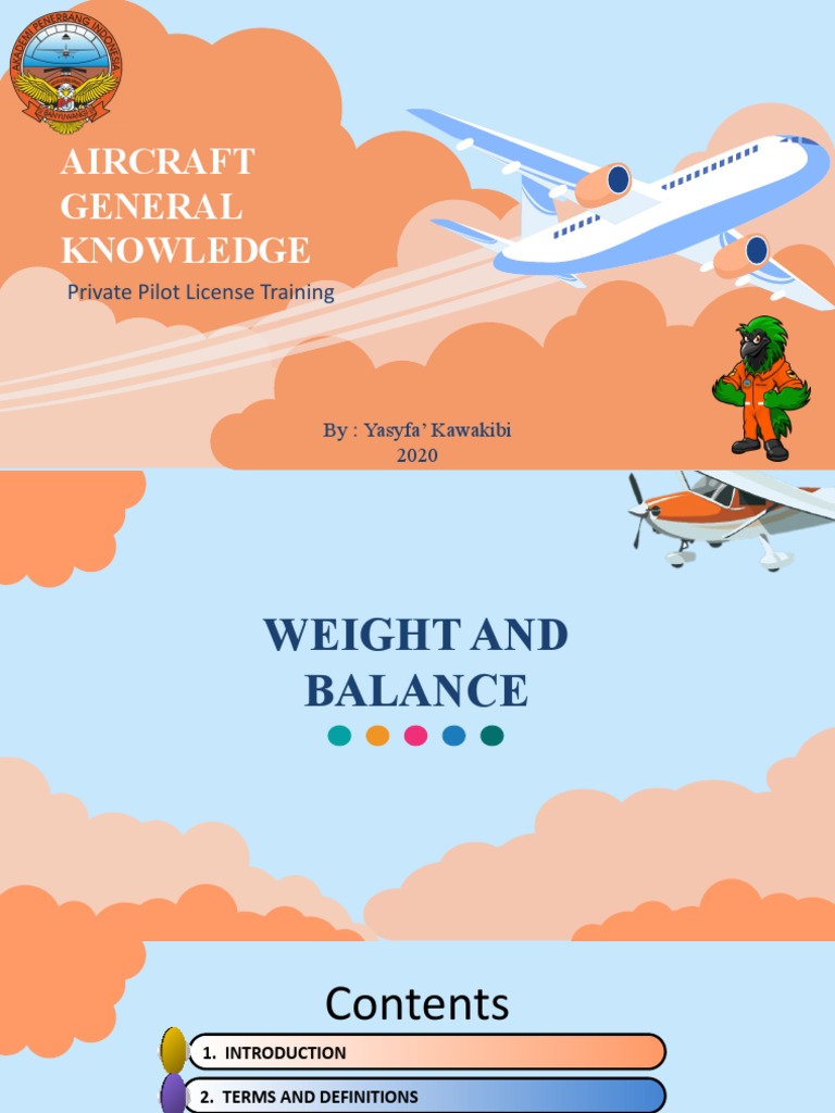 Aircraft General Knowledge (WEIGHT & BALANCE) | PDF | Aerospace | Flight