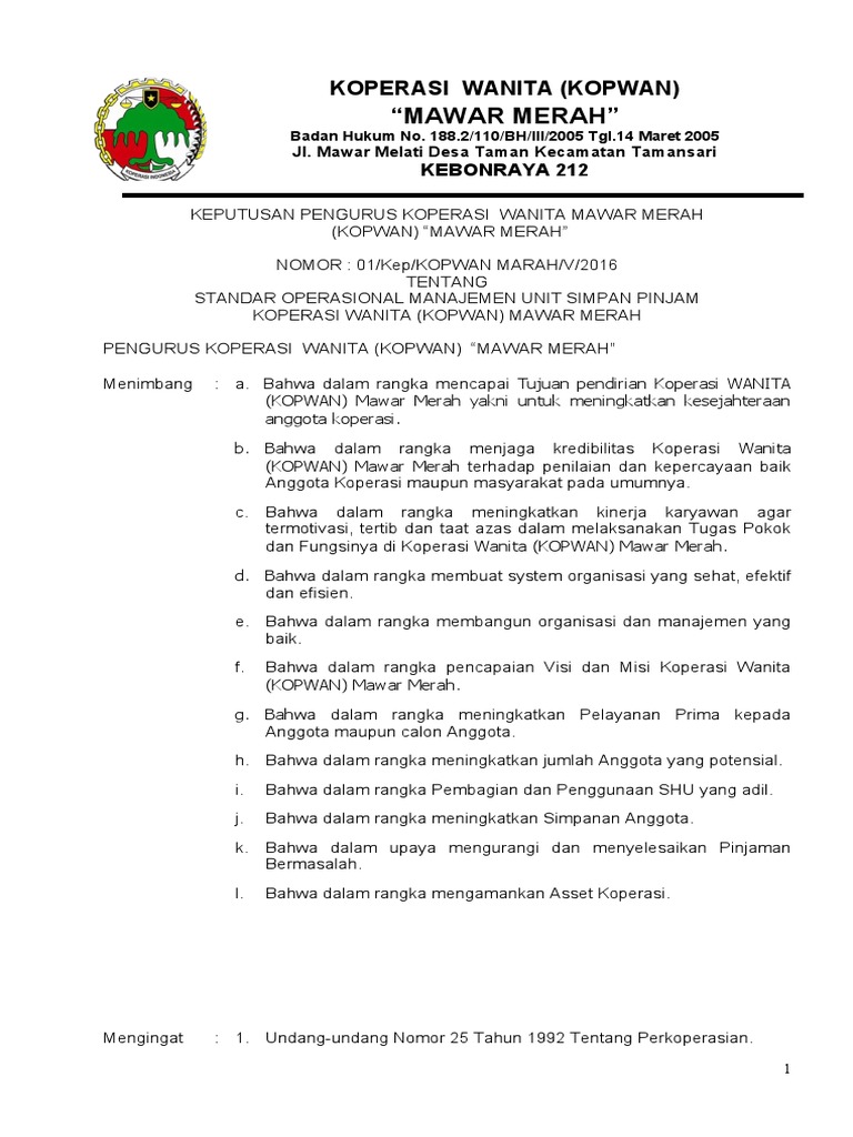 Draft Som Kopwan Marah | PDF