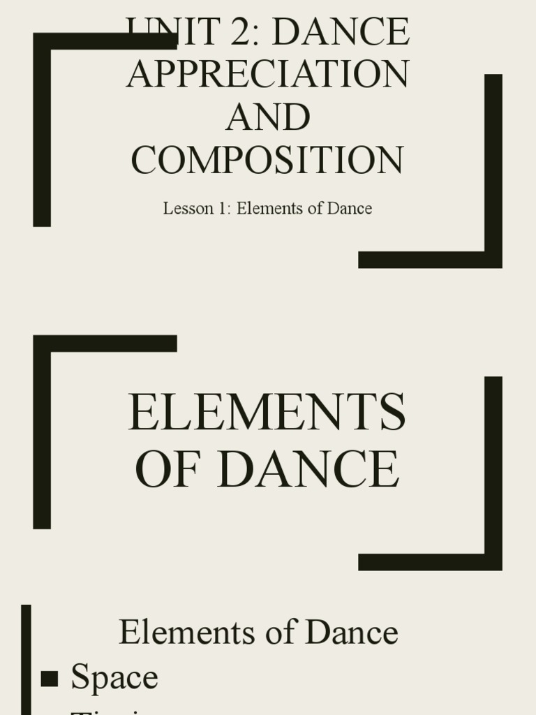 Elements of Dance | PDF | Dances | Mechanical Engineering