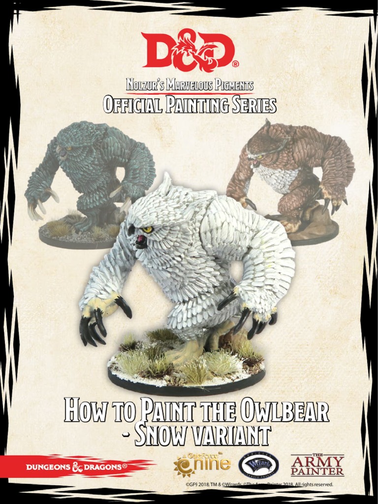 Painting a Snow Variant Owlbear: A Step-by-Step Guide to Creating a ...