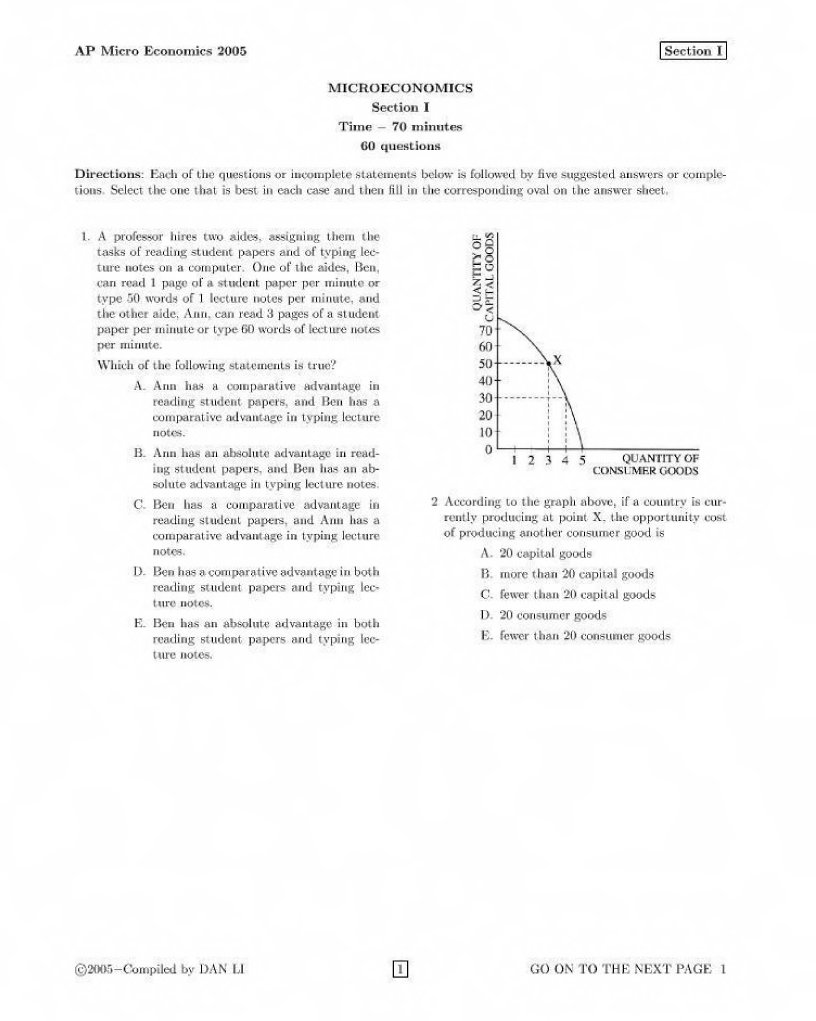 AP Microeconomics Multiple-Choice | Download Free PDF | Business