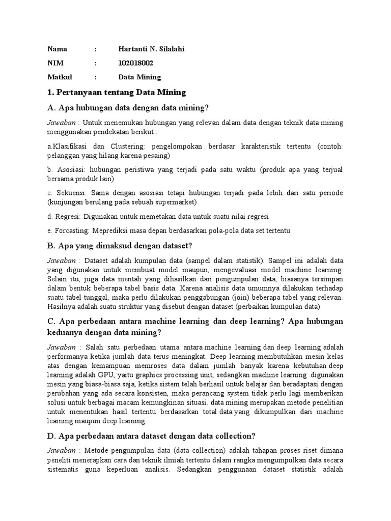 Tugas Data Mining 1&2 | PDF