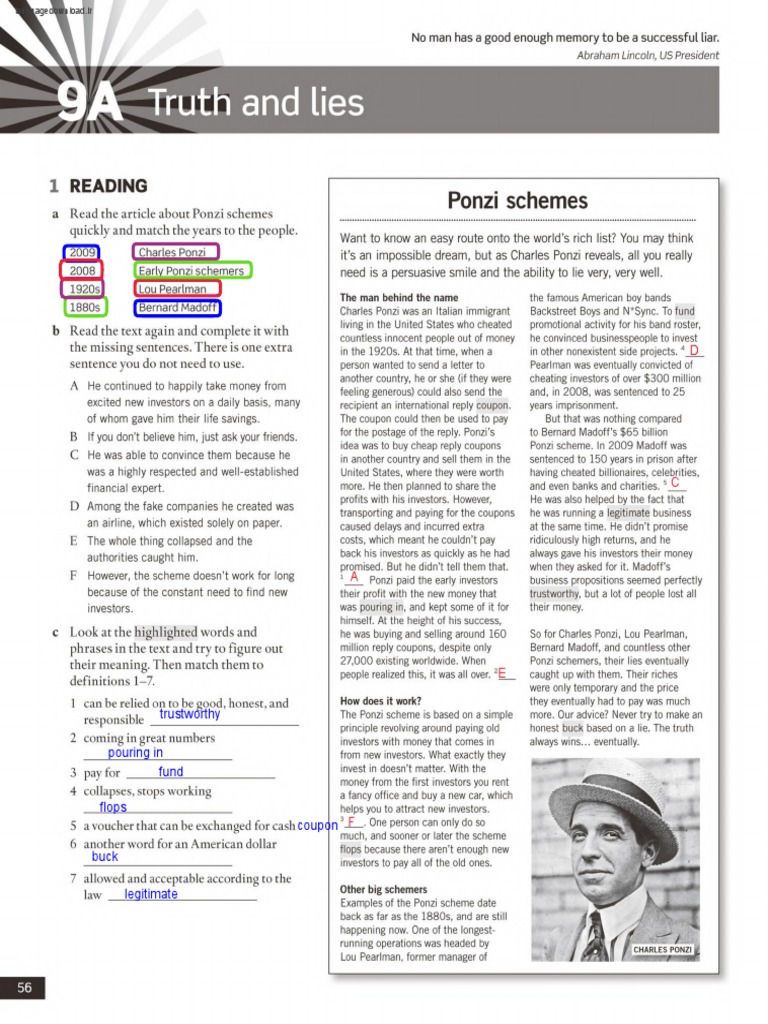WorkBook 9A | PDF | Ponzi Scheme