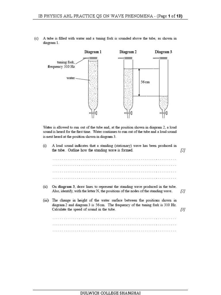 IB Physics Wave Phenomena Practice QS | PDF | Wellness