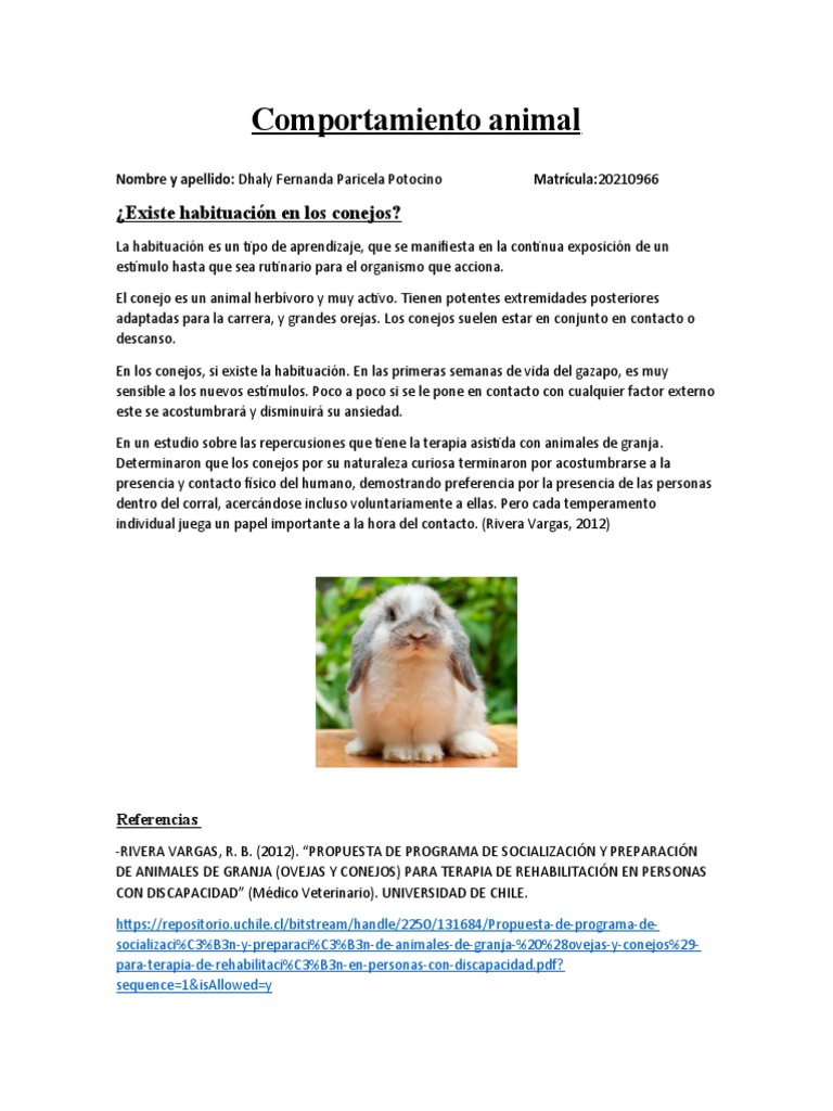 TE01 - Comportamiento Animal | PDF