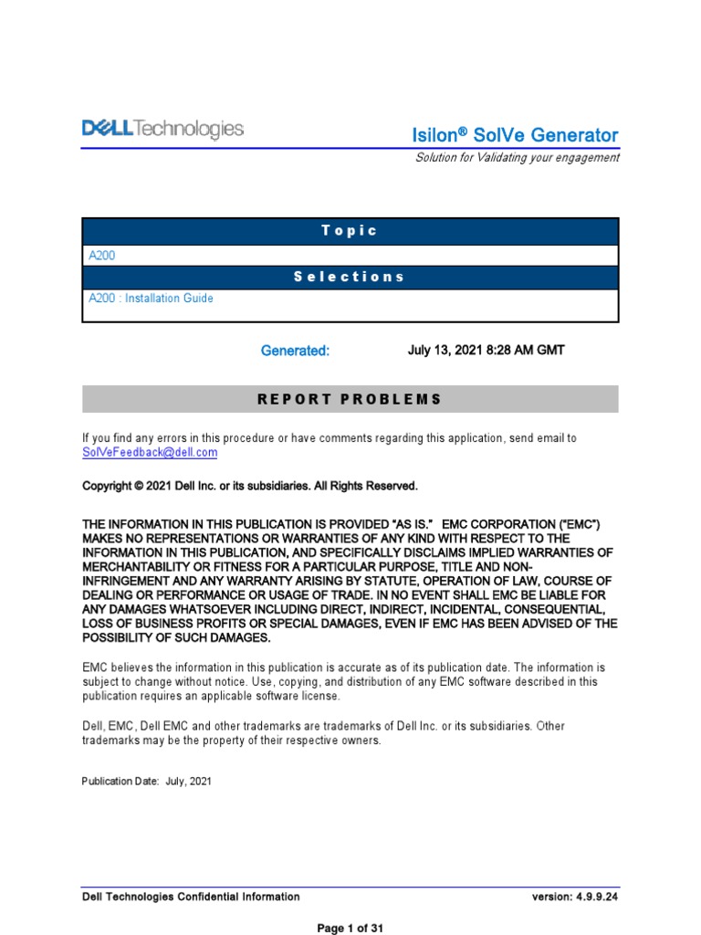 Isilon A200-Installation Guide | PDF | Electrostatic Discharge | Computer Network