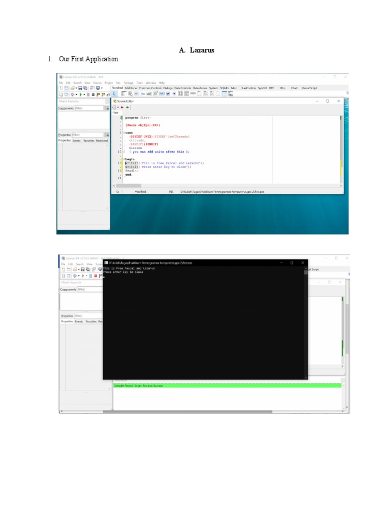 Our First Application: A. Lazarus | PDF | Computer File | String ...