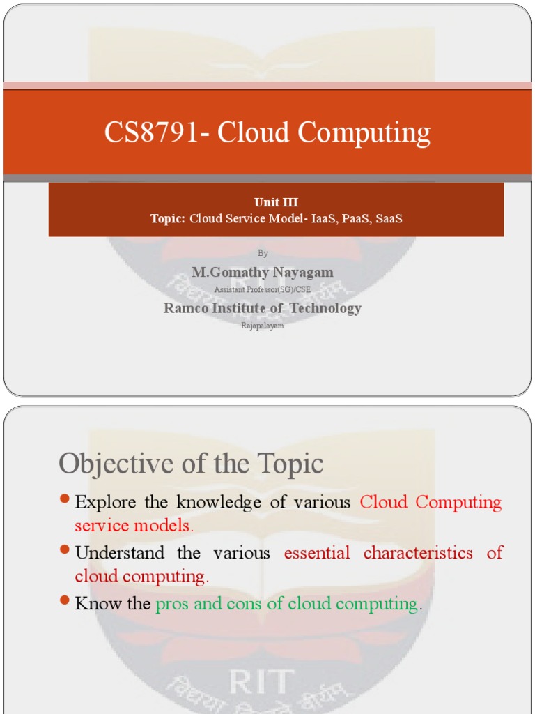 Understanding IaaS, PaaS, and SaaS Models | PDF | Cloud Computing ...