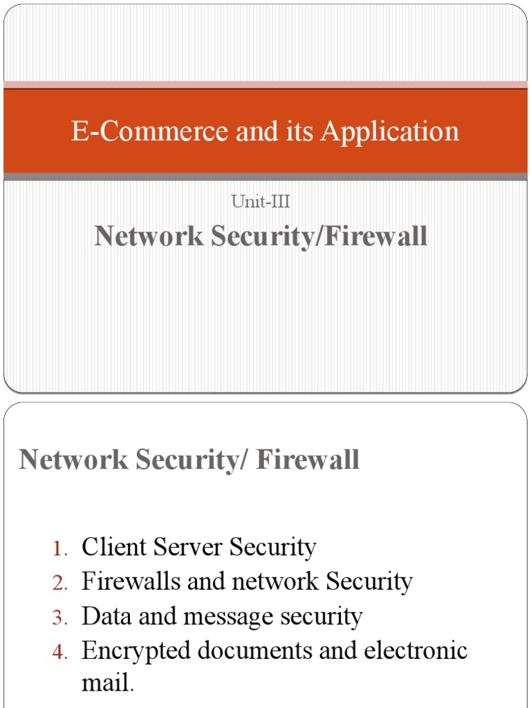 Unit-III - E-Commerce and Its Application | PDF | Public Key ...