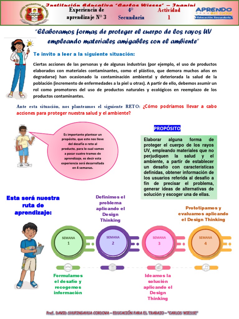 Actividad 01 E3 4° | PDF | Aprendizaje | Contaminación