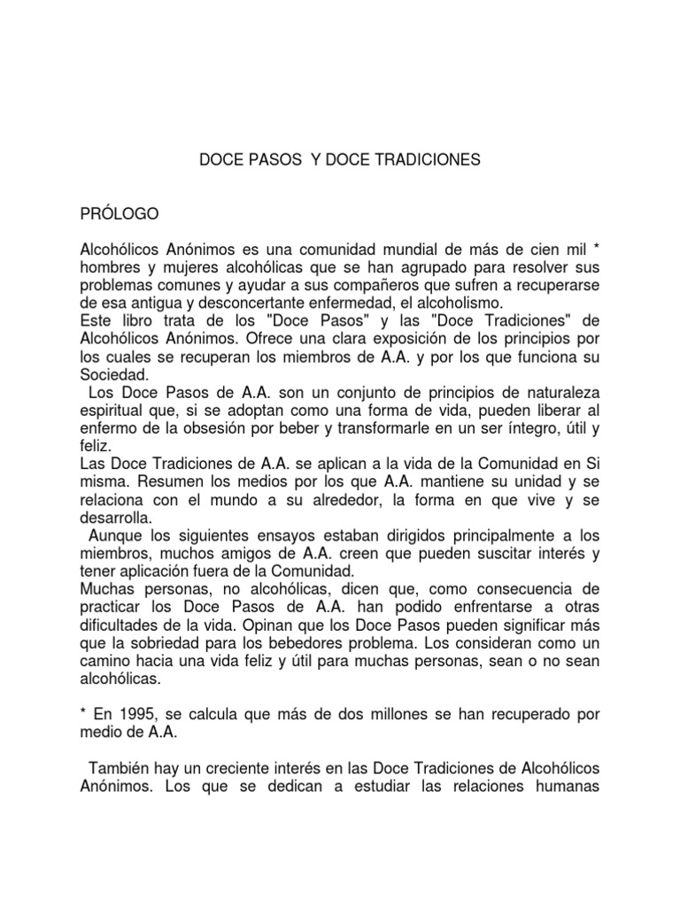 12 Pasos | PDF | alcoholicos anonimos | Fe