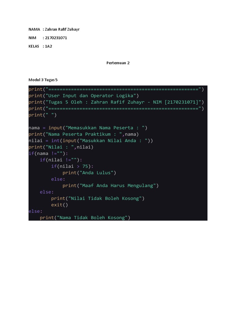Student Programming Assignments in Python: Input Validation, Logical ...